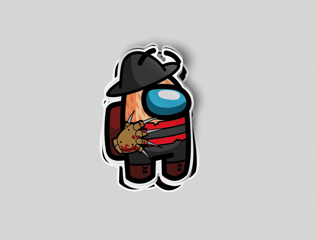 Among Us | Freddy Krueger | Horror | Vinyl Laminated Gloss Sticker - Etsy