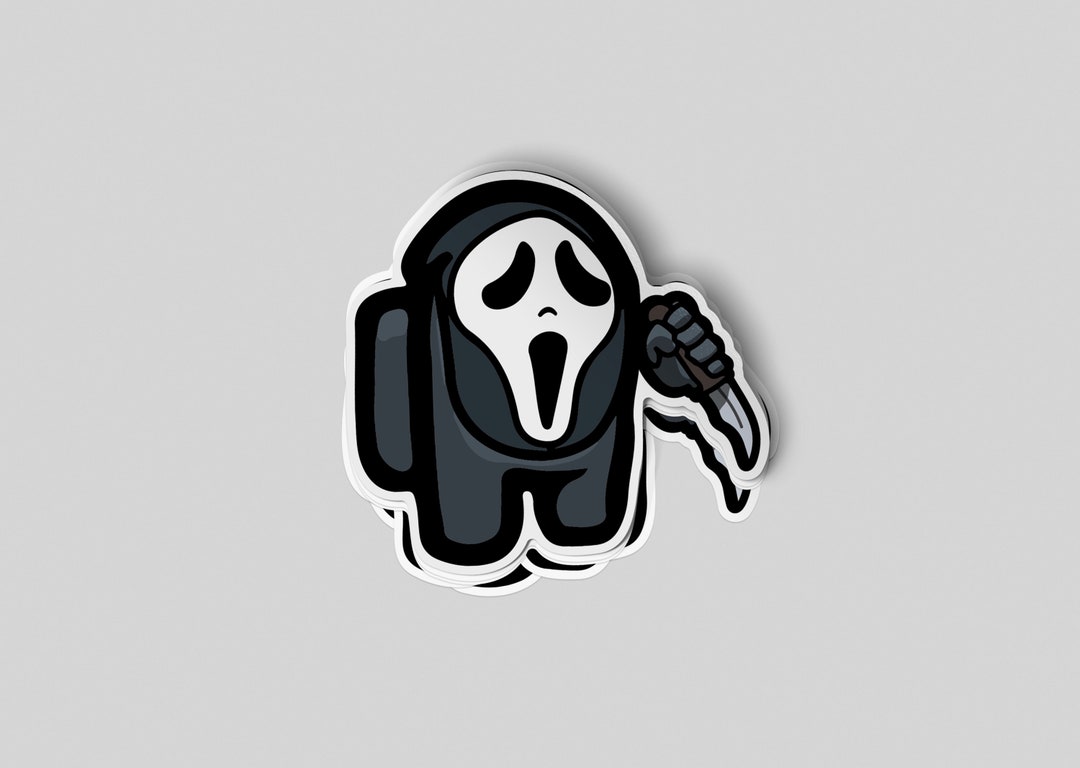 Among Us Scream Horror Ghostface Ghostface Killer Vinyl Gloss Laminated ...