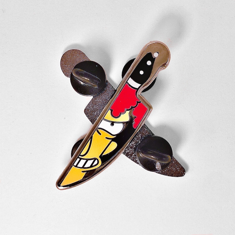 Slasher Pin Sideshow Bob Pin Knife Pin the Simpsons Pins - Etsy