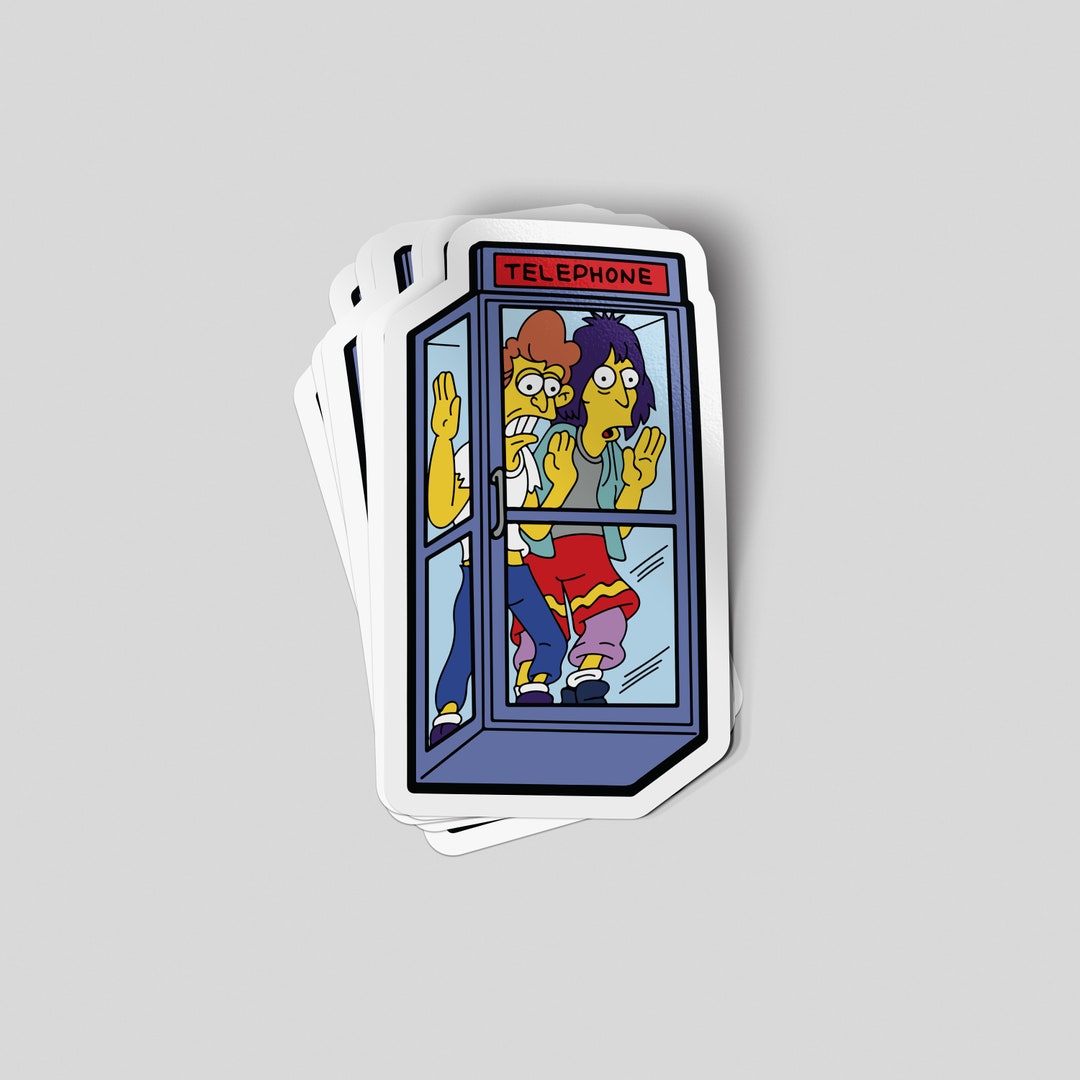 Bill and Ted Sticker,time Machine Sticker, the Simpsons Sticker, Laptop ...