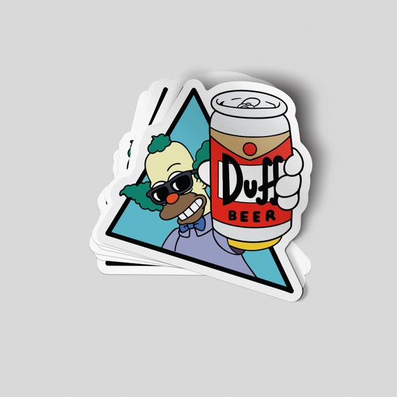 Krusty Sticker Duff Beer Sticker the Simpsons Stickers - Etsy