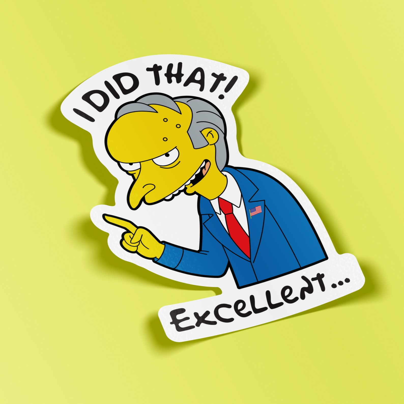 Joe Biden Sticker I Did That Sticker the Simpsons Sticker - Etsy