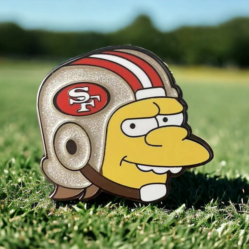 San Francisco 49ers Pin | Simpsons Style Enamel Pin | Football Fan ...