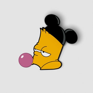 Bart Simpson Car Window Ride Along Sticker, Disney Vinyl Decal, Mickey ...