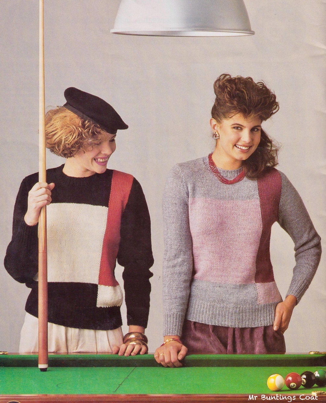 Bold Blocks of Colour Jumper Knitting Pattern: 3-colours Double Knit ...