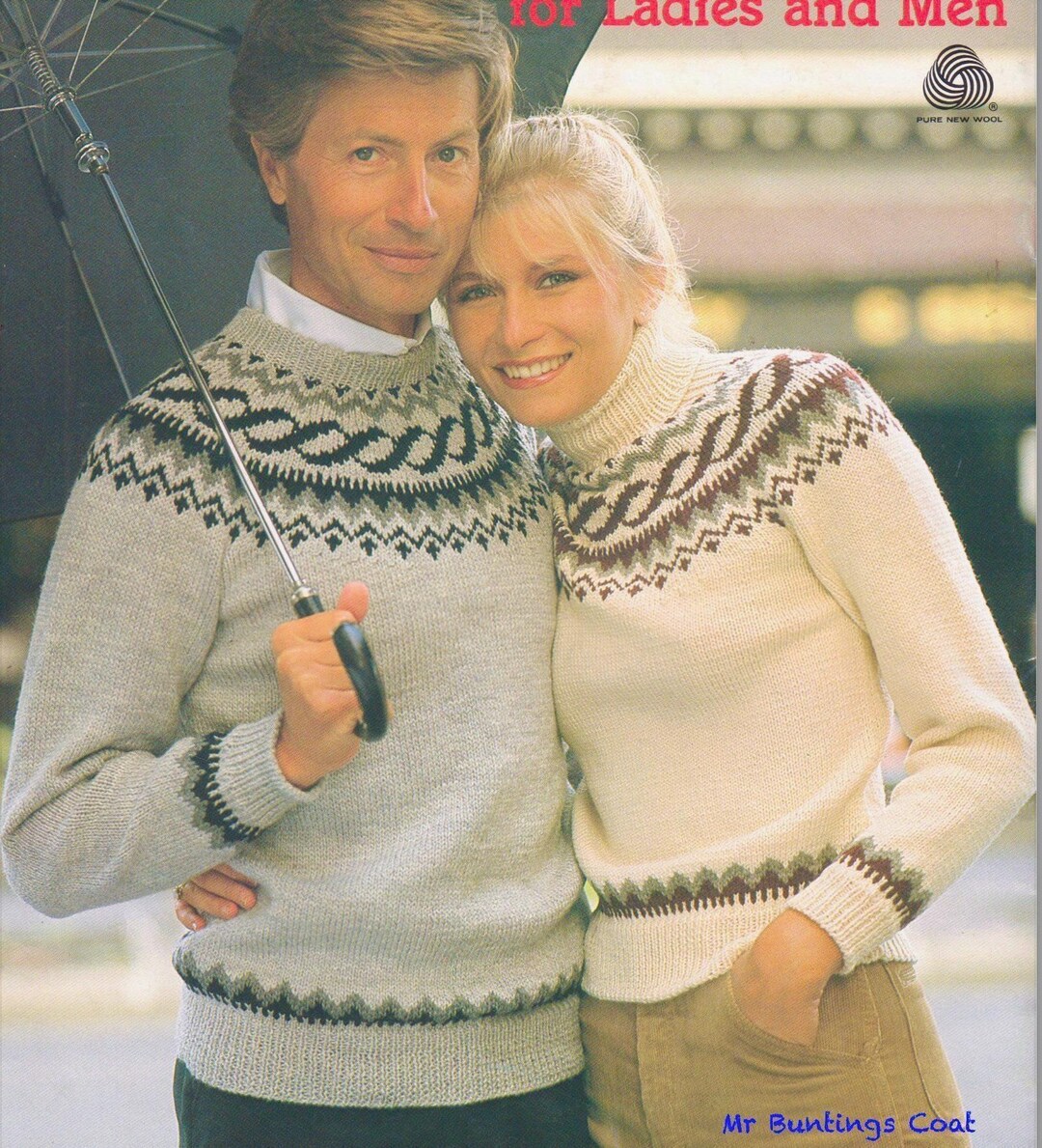 Fair Isle Yoke Jumper Knitting Pattern: Round or Polo Neckline (PDF ...