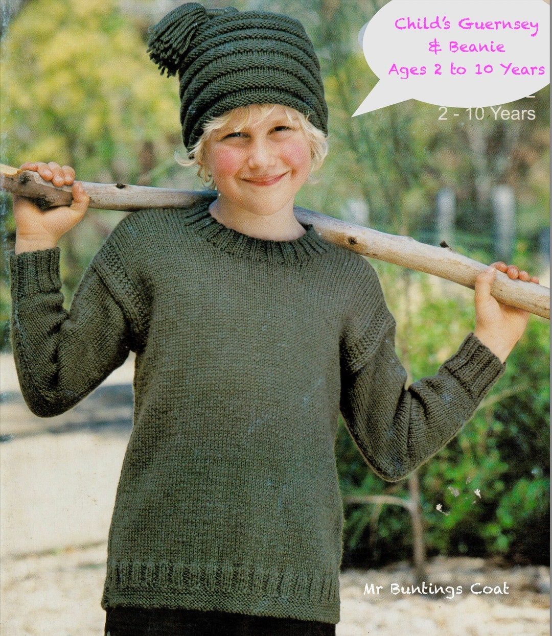 Child's Guernsey Jumper & Beanie Knitting Pattern: Ages 2-10 (PDF ...