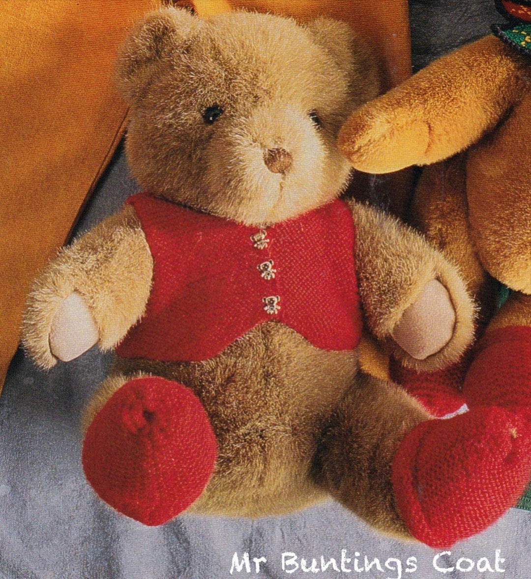 Teddy Waistcoat and Socks Knitting Pattern, Teddy Bear Wardrobe, Make ...