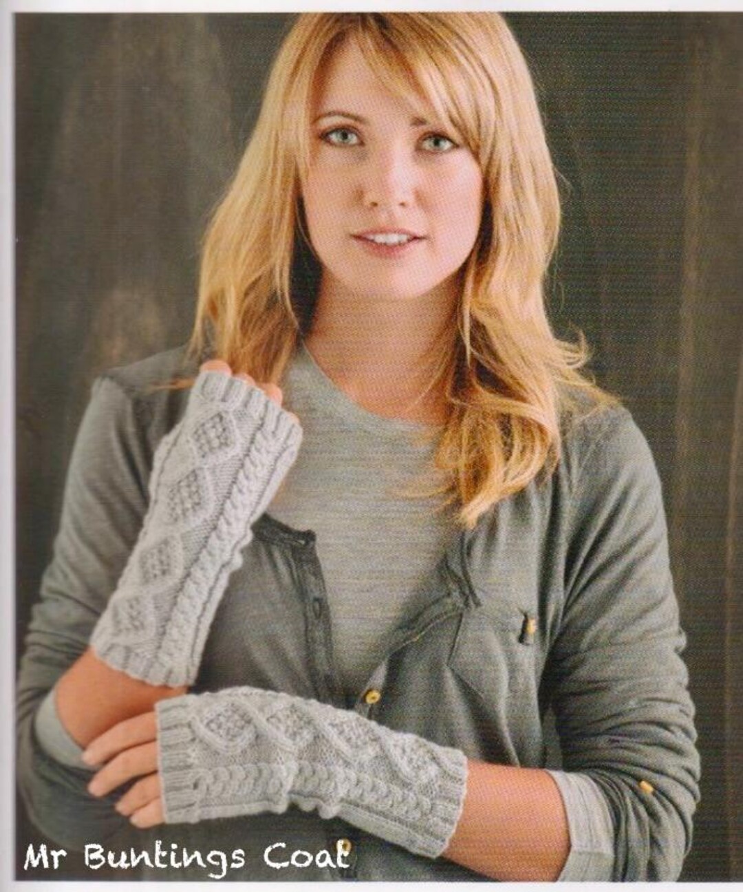 Cable Knit Mitts Pattern: Family Sizes, Charted Instructions (PDF ...