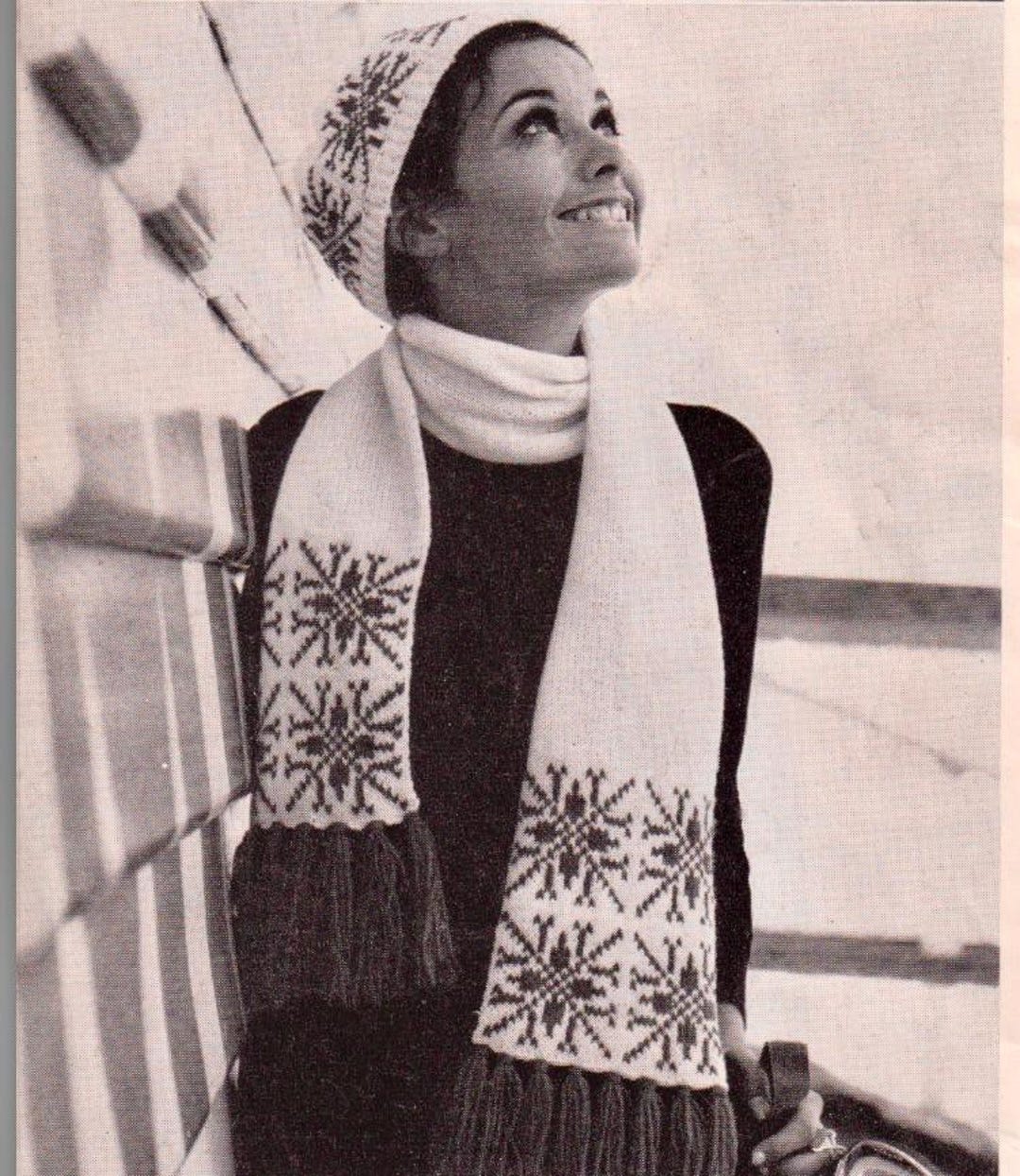 Fair Isle Cap and Scarf Knitting Pattern: Nordic Snowflake Design ...