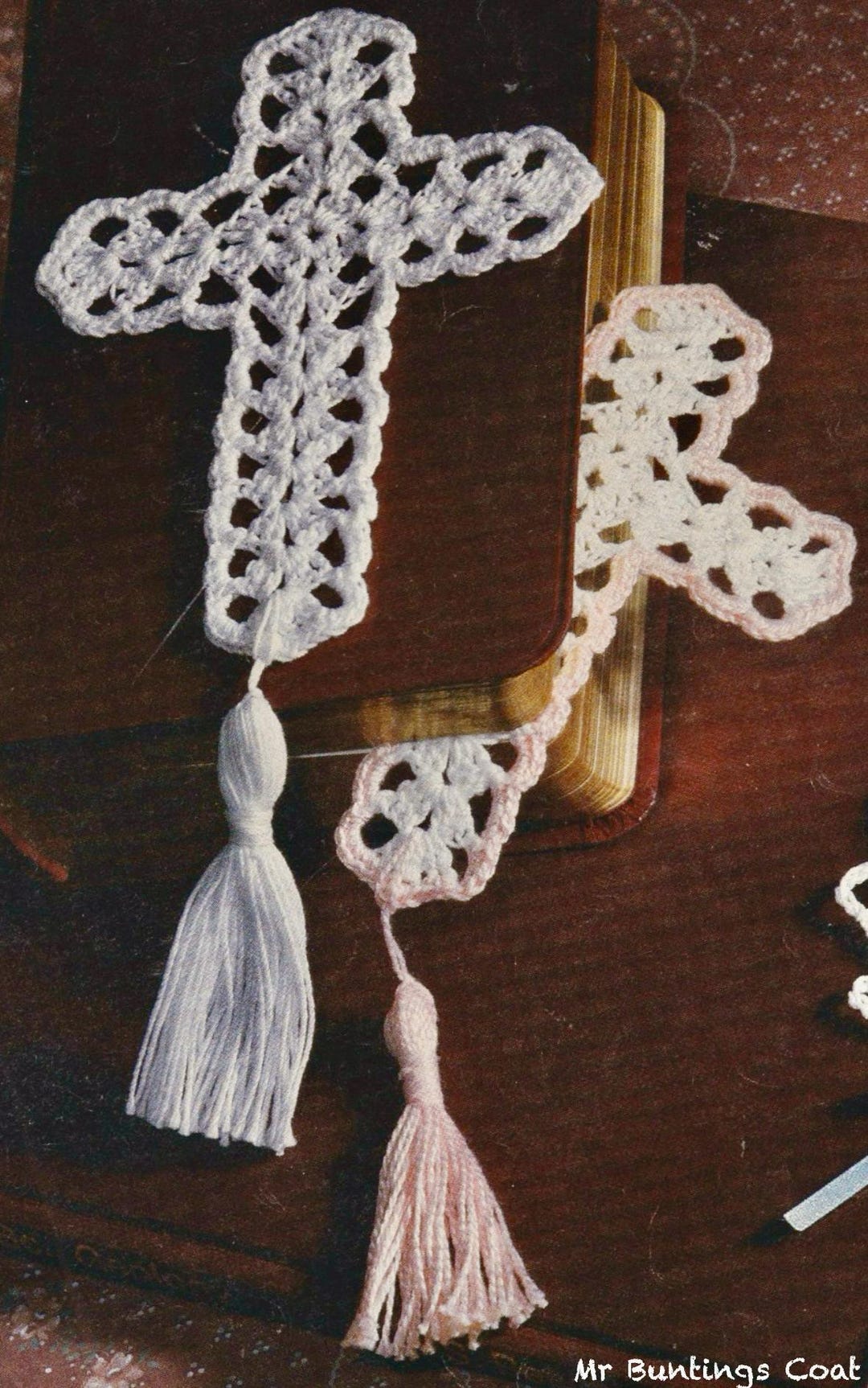 Lace Cross Crochet Pattern: Bookmark, Gift, First Communion (digital ...