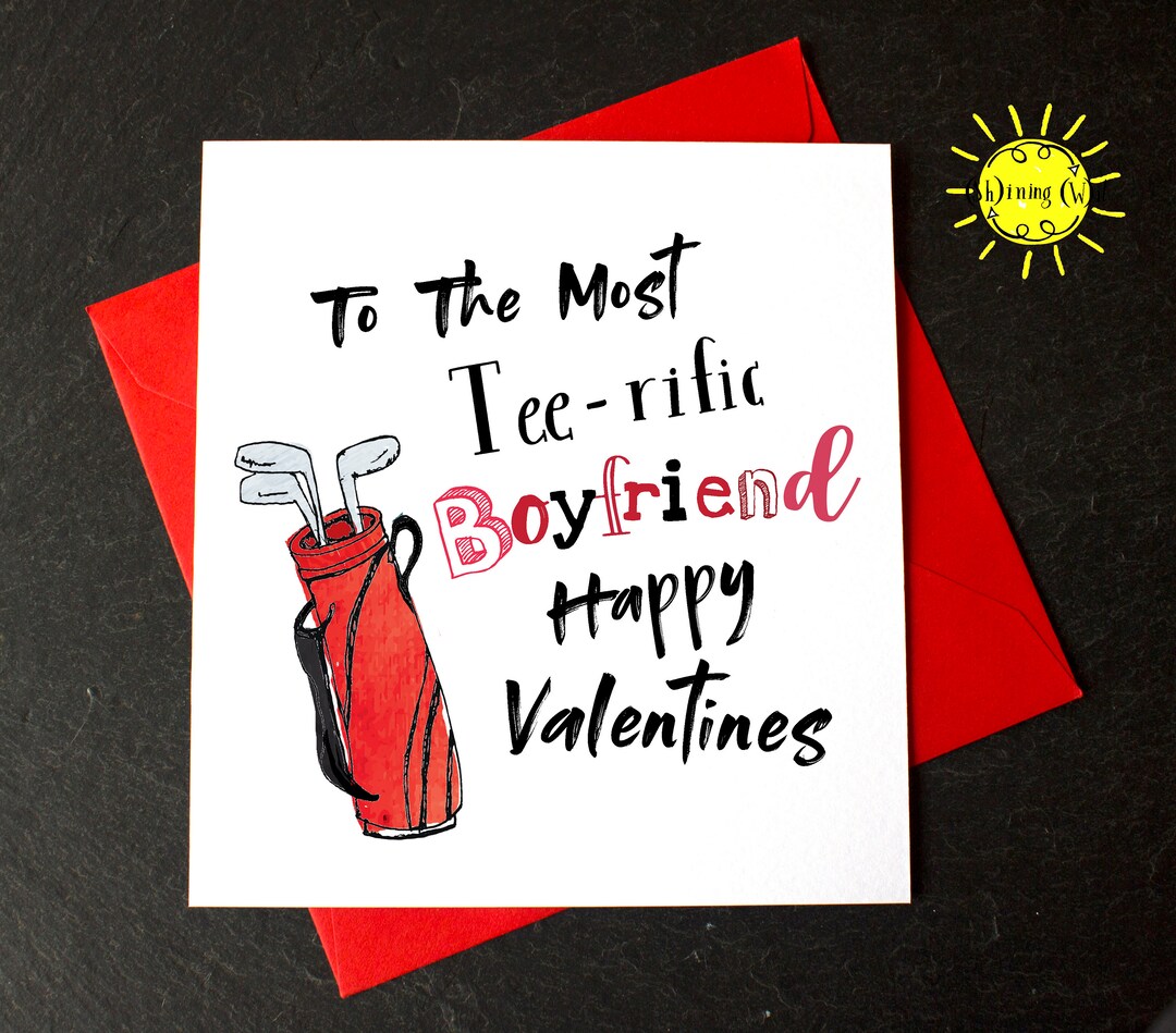 Golf Valentines Boyfriend Card Card for Golfer Boyfriend - Etsy Australia