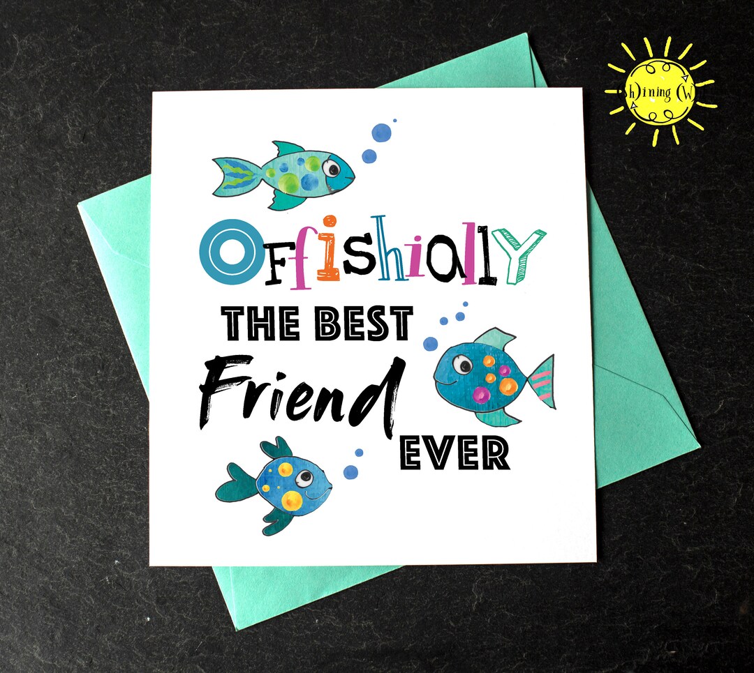 Offishially the Best Friend Ever Card Bestfriend Card Fun - Etsy