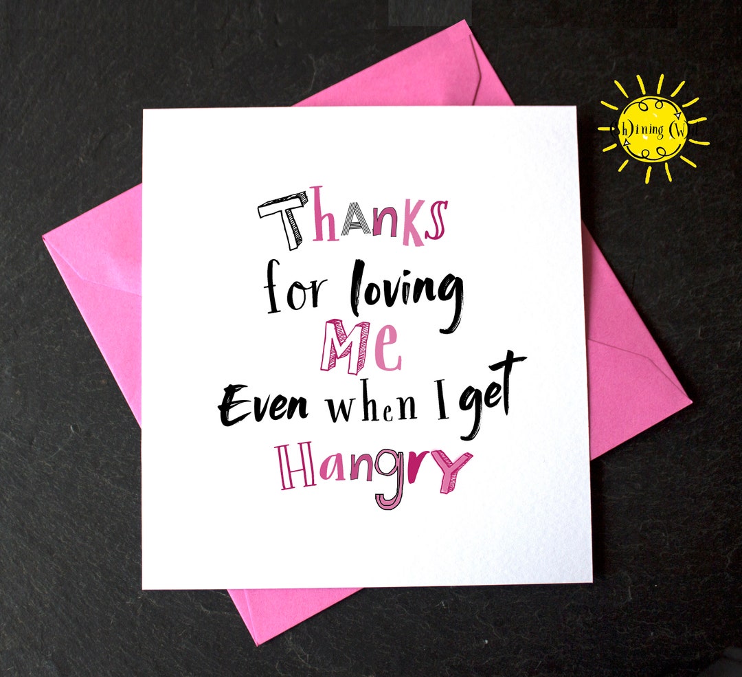 Thanks for Putting up With Me, Funny Hangry Card,hangry Witty Card ...