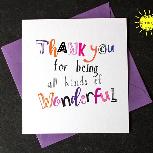 Thank You for Being All Kinds of Wonderful Funny Card Rude - Etsy
