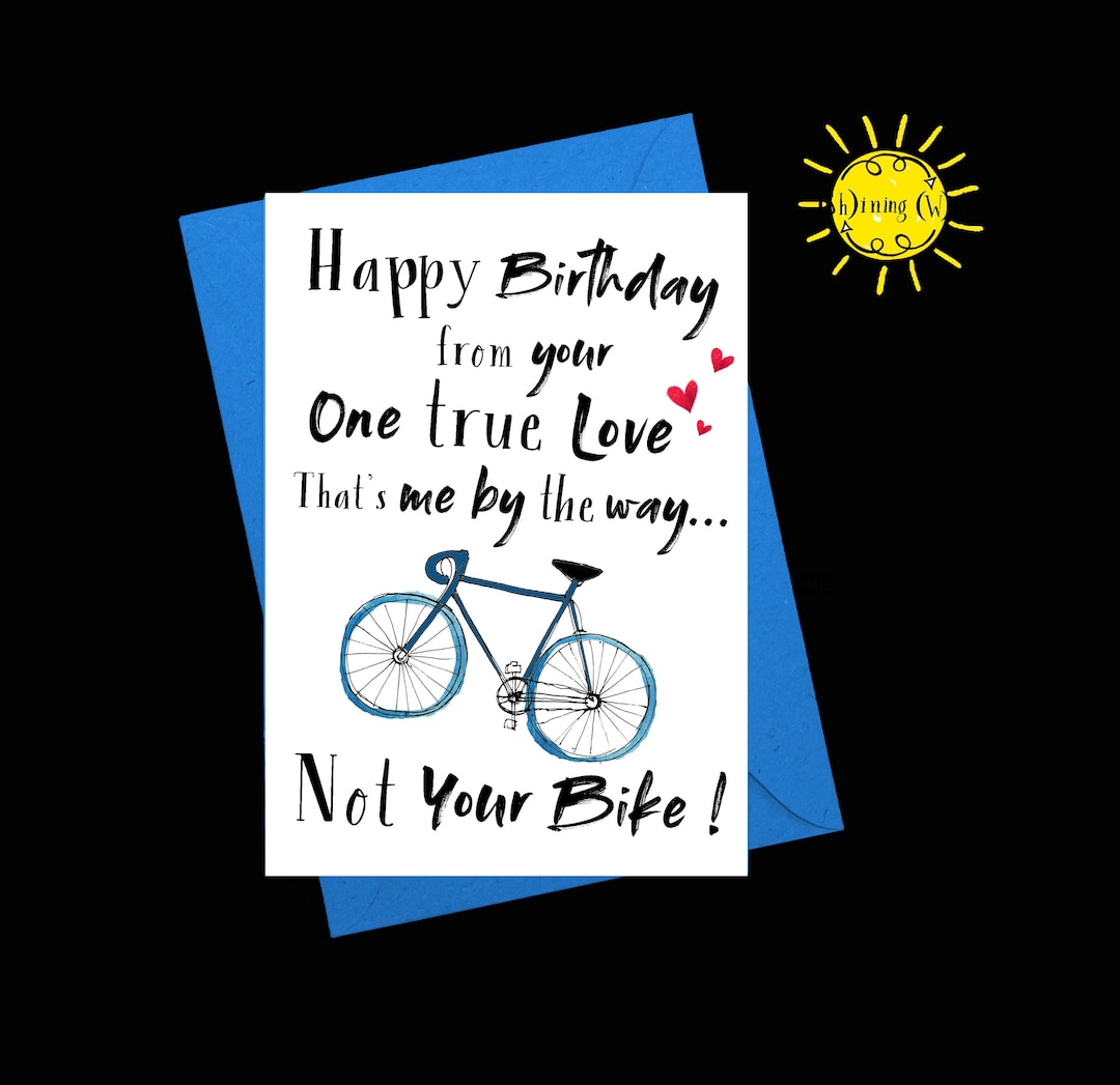 Bike Birthday Card Cycling Birthday Card Happy Birthday From - Etsy