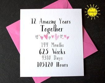 12 Years Together - Etsy