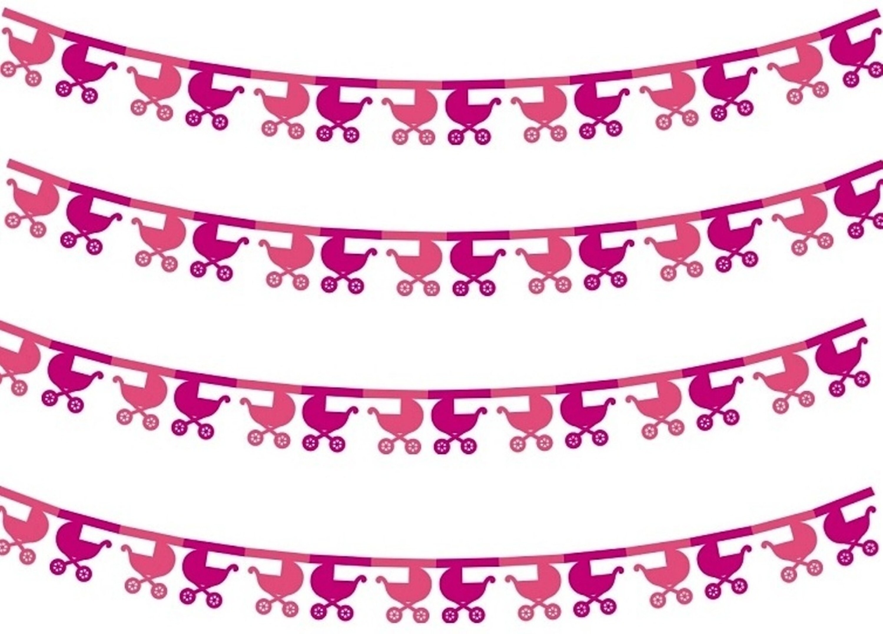 Paper Garland Baby Shower Stroller Buggy Baby Girl Baby Boy - Etsy