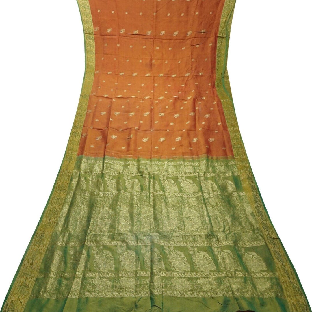 Vintage Rust Sarees 100% Pure Kanjivaram Silk Zari Handwoven Wedding ...