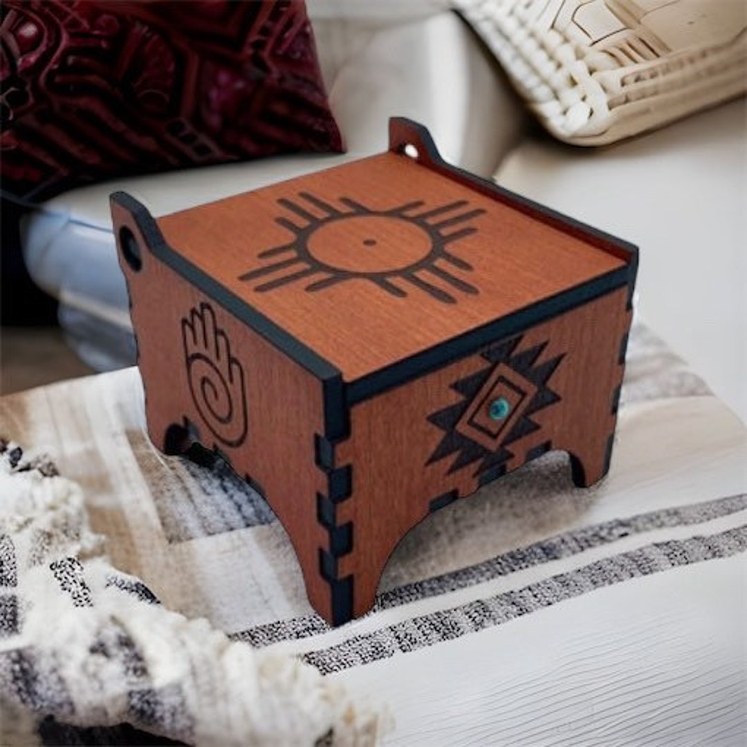 Native American Jewellery Box, Native American Symbols, Wooden ...