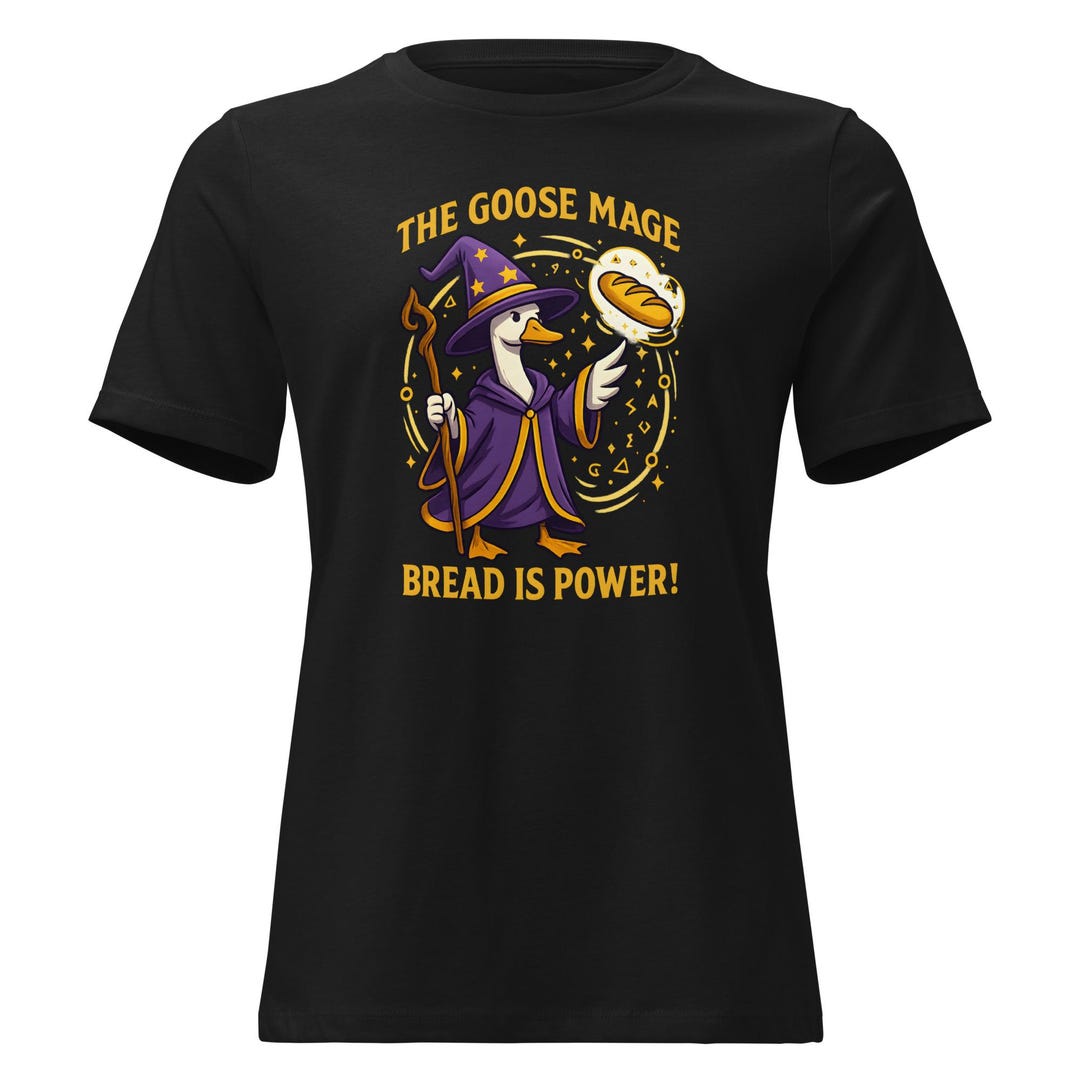 The Goose Mage – Bread is Power! Funny Wizard Goose Illustration ...