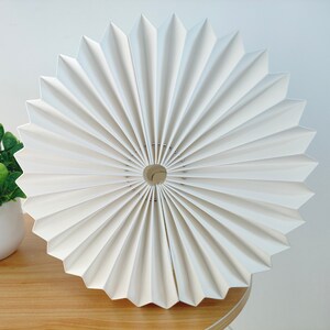 Cylindrical Paper Origami Lampshade, White Hanging Lamp, Paper Pendent ...
