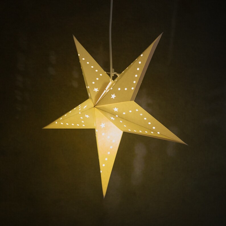 5 Pointed Star Lanterns 2PCS White Paper Star Lanterns - Etsy