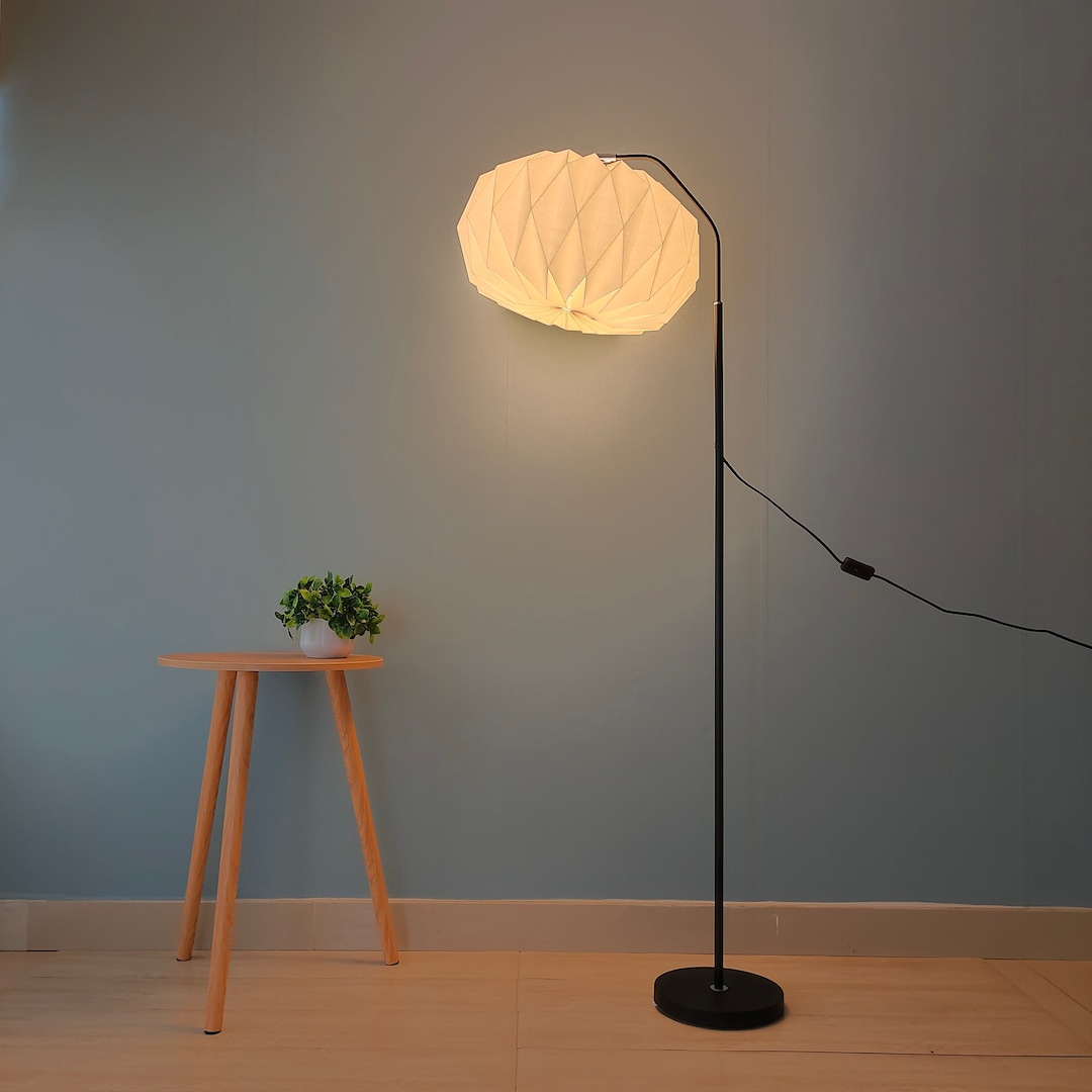 Pumpkin Origami Floor Lamps , Minimalist Paper Lampshade , White Floor Lights Indoor - Etsy
