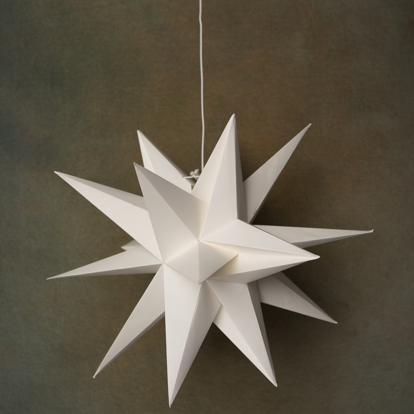 Polygonal Paper Star Lanterns White Hanging Star Lamp | Etsy