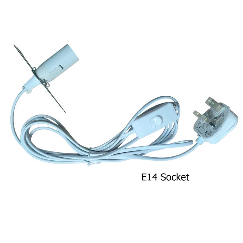 E12,E27 and E14 Power Cord With Plug for Lanterns , Cable With Switch ...