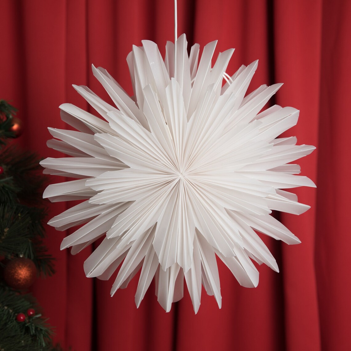 White Snowflake Lanterns Hanging Star Lights home - Etsy