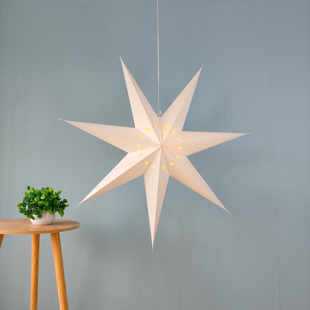 7-point Paper Star Lantern – Handcrafted Elegance in Three Sizes - Etsy