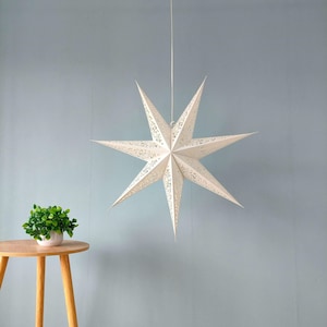 Lamqvrid White Paper Star Lantern – 29 Inch and 17 Inch,elegant Cut-out ...