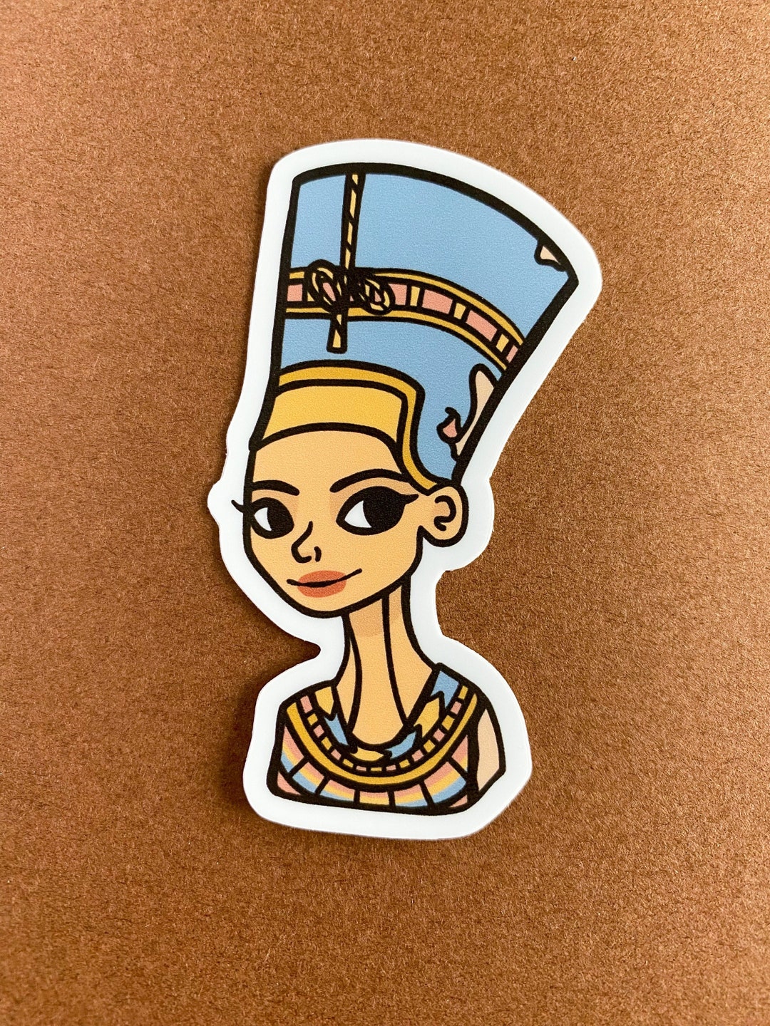 Queen Nefertiti Bust Die Cut Sticker | Ancient Egypt Archaeology Museum ...