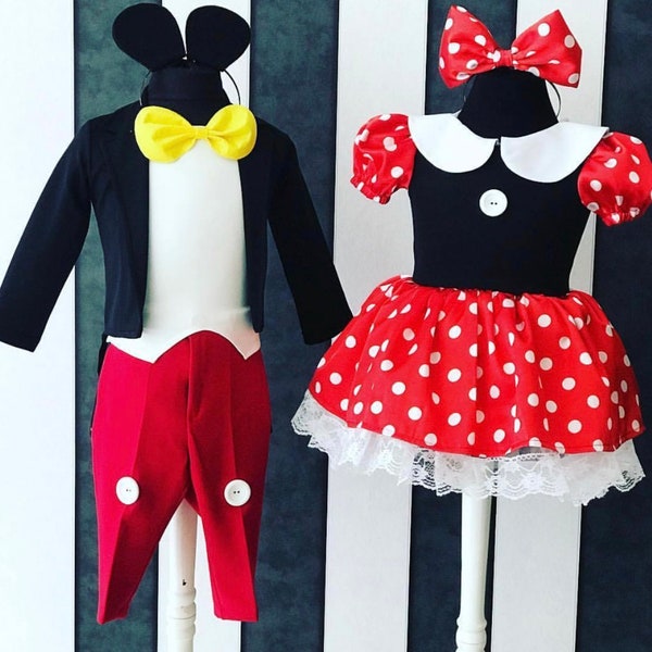 Minnie and Mickey Costume - Etsy