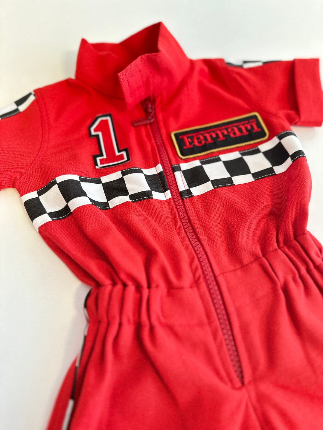 Red Racing Suit, Unisex Red Racer Suit, Car Birthday Party Costume ...