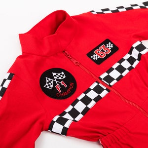 Red Racing Suit, Unisex Red Racer Suit, Car Birthday Party Costume ...