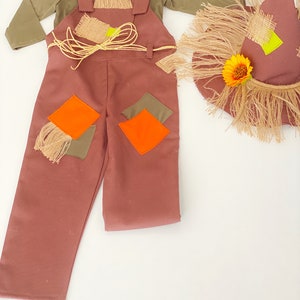 Wizard of Oz Inspired Boy Costume, Halloween Scarecrow Overalls, Baby ...