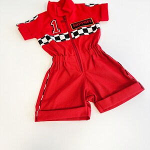 Red Racing Suit, Unisex Red Racer Suit, Car Birthday Party Costume ...