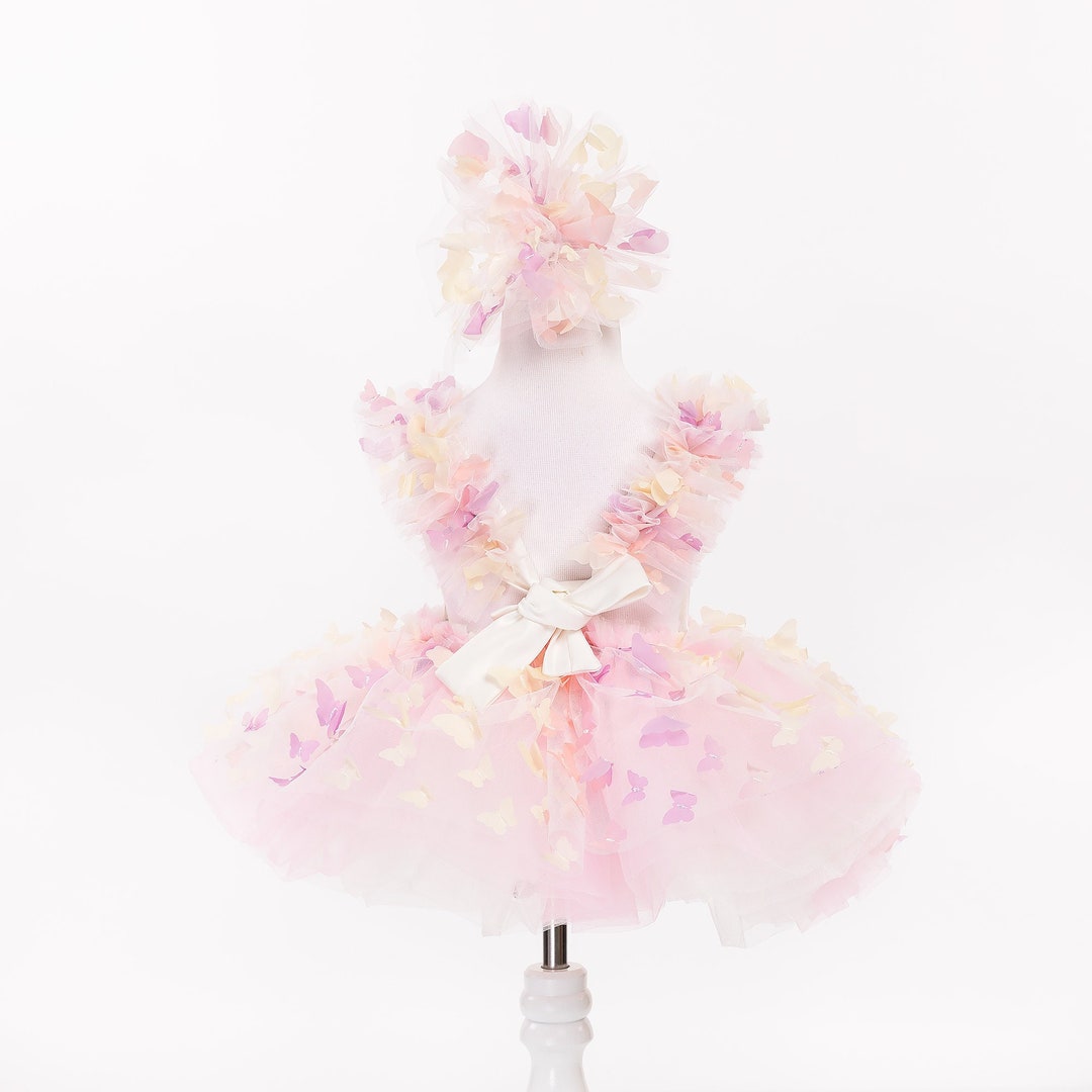 Birthday Baby Girl Butterfly Tutu Romper, Butterfly Cake Smash Dress ...