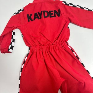 Red Racing Suit, Unisex Red Racer Suit, Car Birthday Party Costume ...
