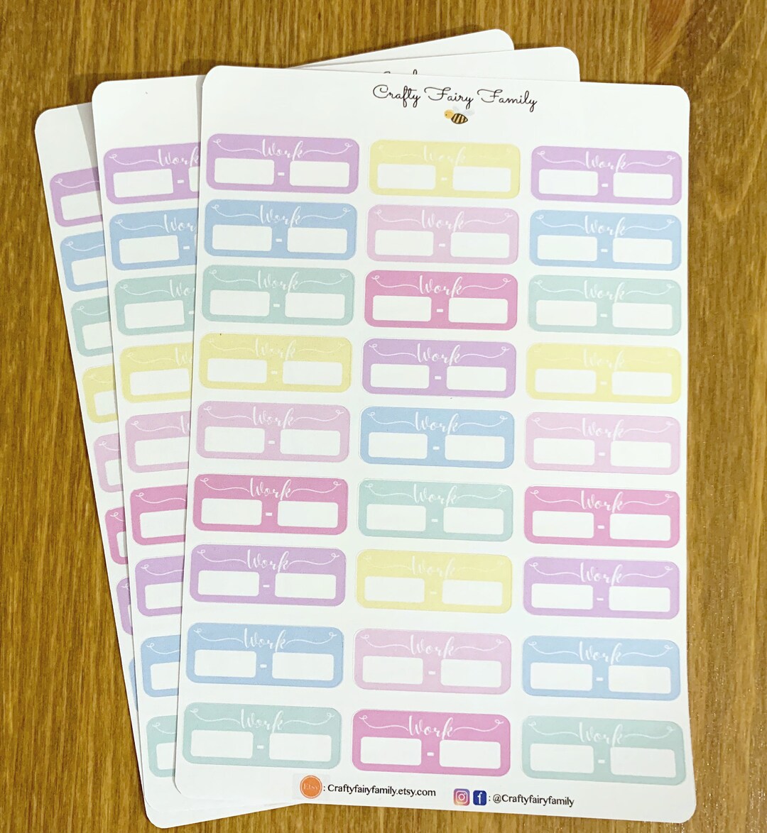 Work Planner Stickers for Bullet Journal, A5 Planner, Erin Condren - Etsy