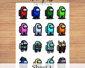 Among Us Wall Stickers | Etsy