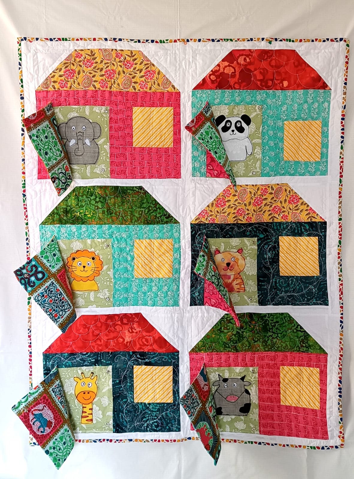 Buy PDF Pattern, Peek-a-boo House Quilt, Interactive Quilts, Baby Quilt ...