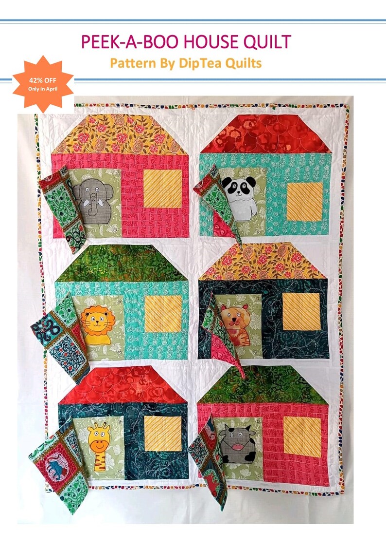 Buy PDF Pattern Peek-a-boo House Quilt Interactive Quilts Baby Online ...