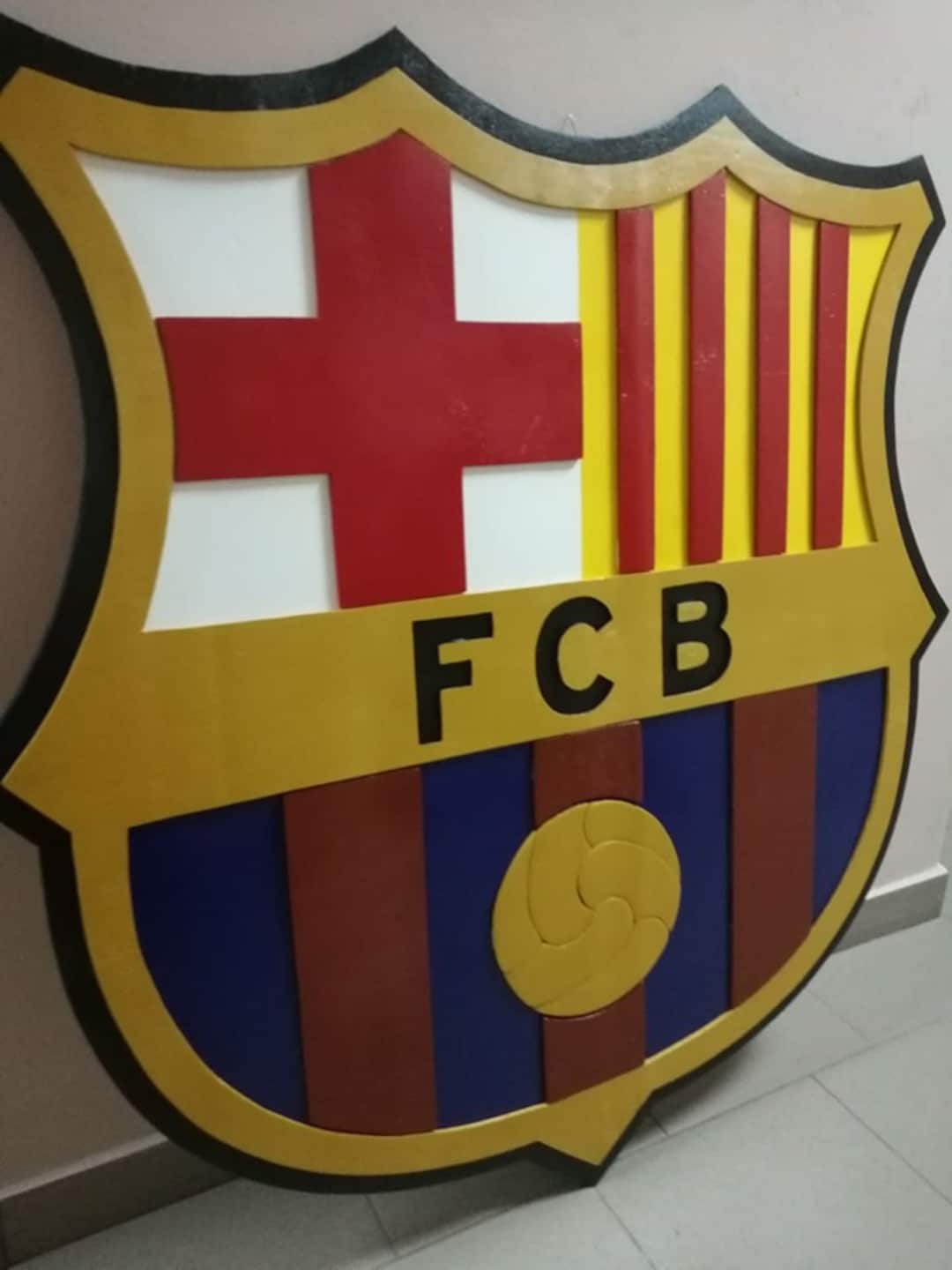 FC Barcelona 3d Coat of Arms Sign Logo Wood Handmade - Etsy