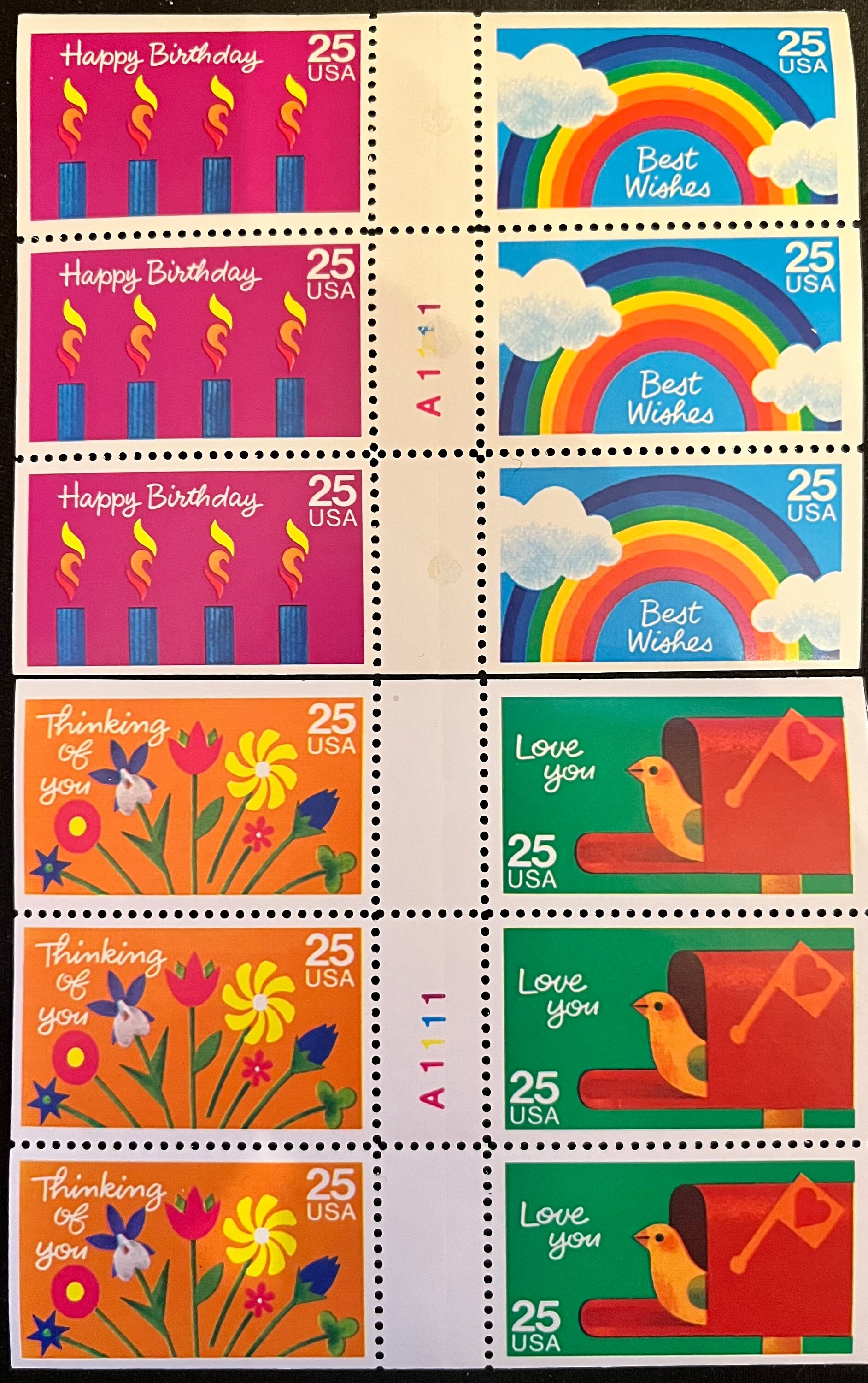 USPS Mix of Stamps All 25 Cents Each Lick to Stick - Etsy