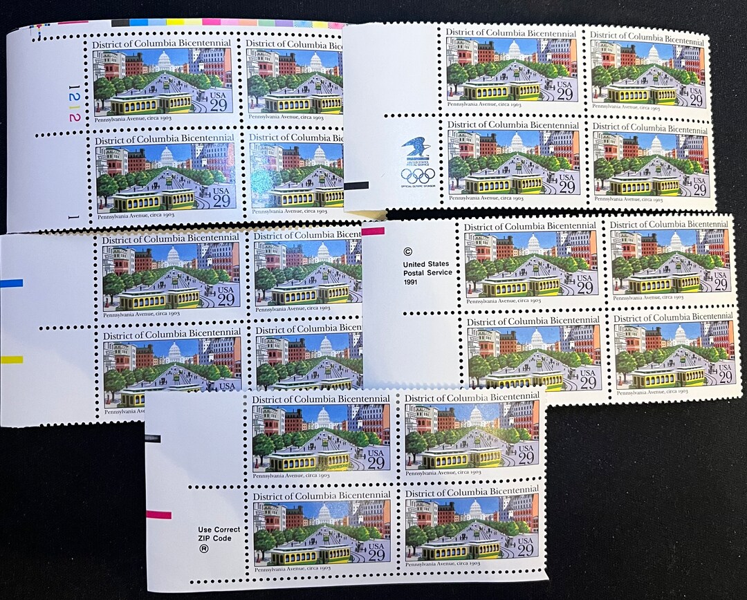 20 District of Columbia Bicentennial USPS United States Postage Stamps ...