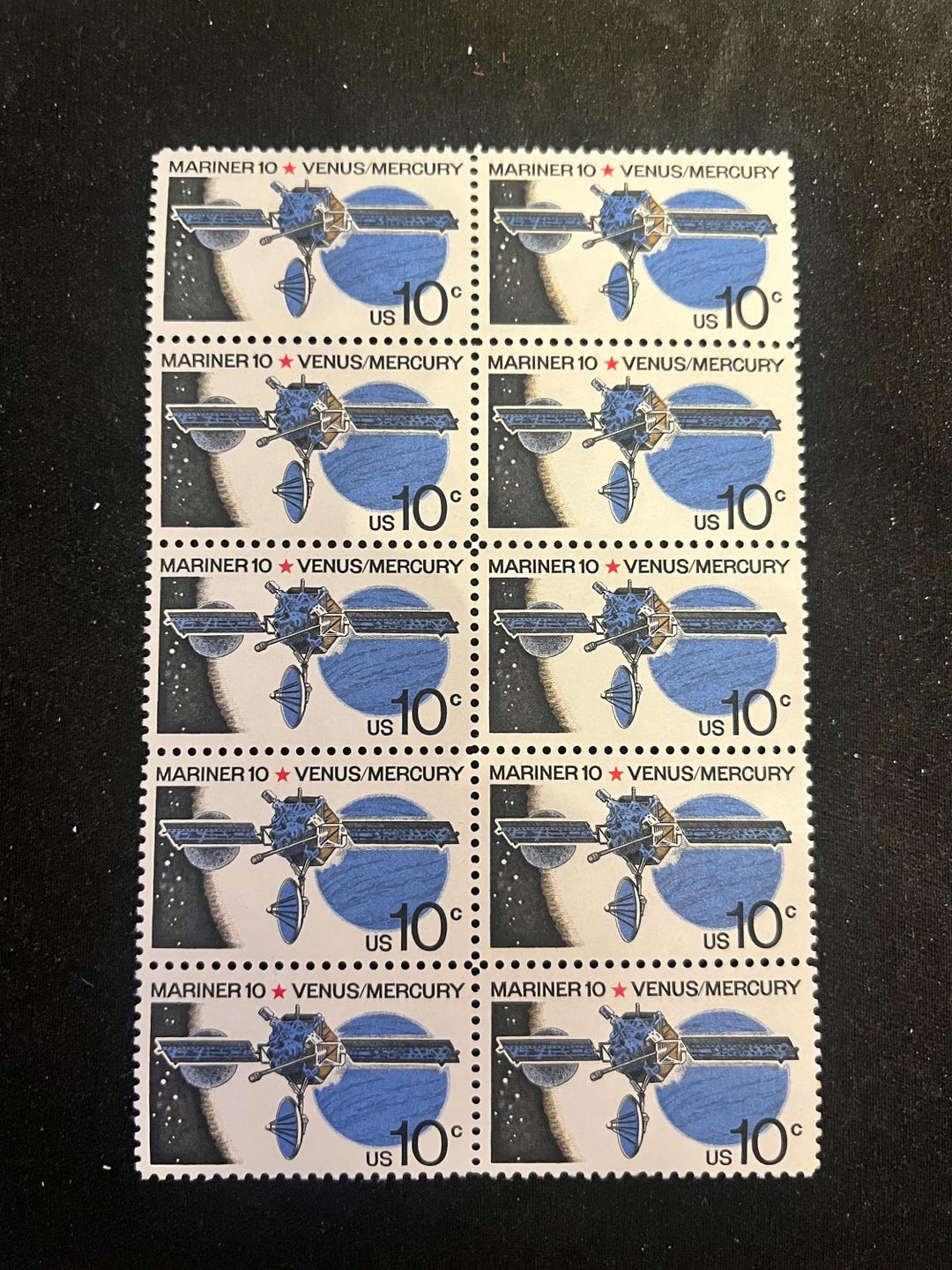Vintage Mariner 10 Venus Mercury Stamp Set of 10 Block - Etsy