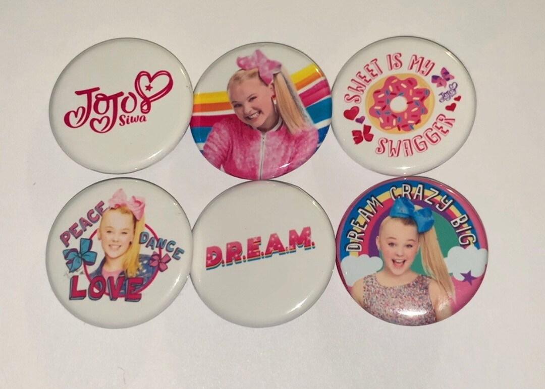 Jojo Siwa Button Set of 6 Pins - Etsy